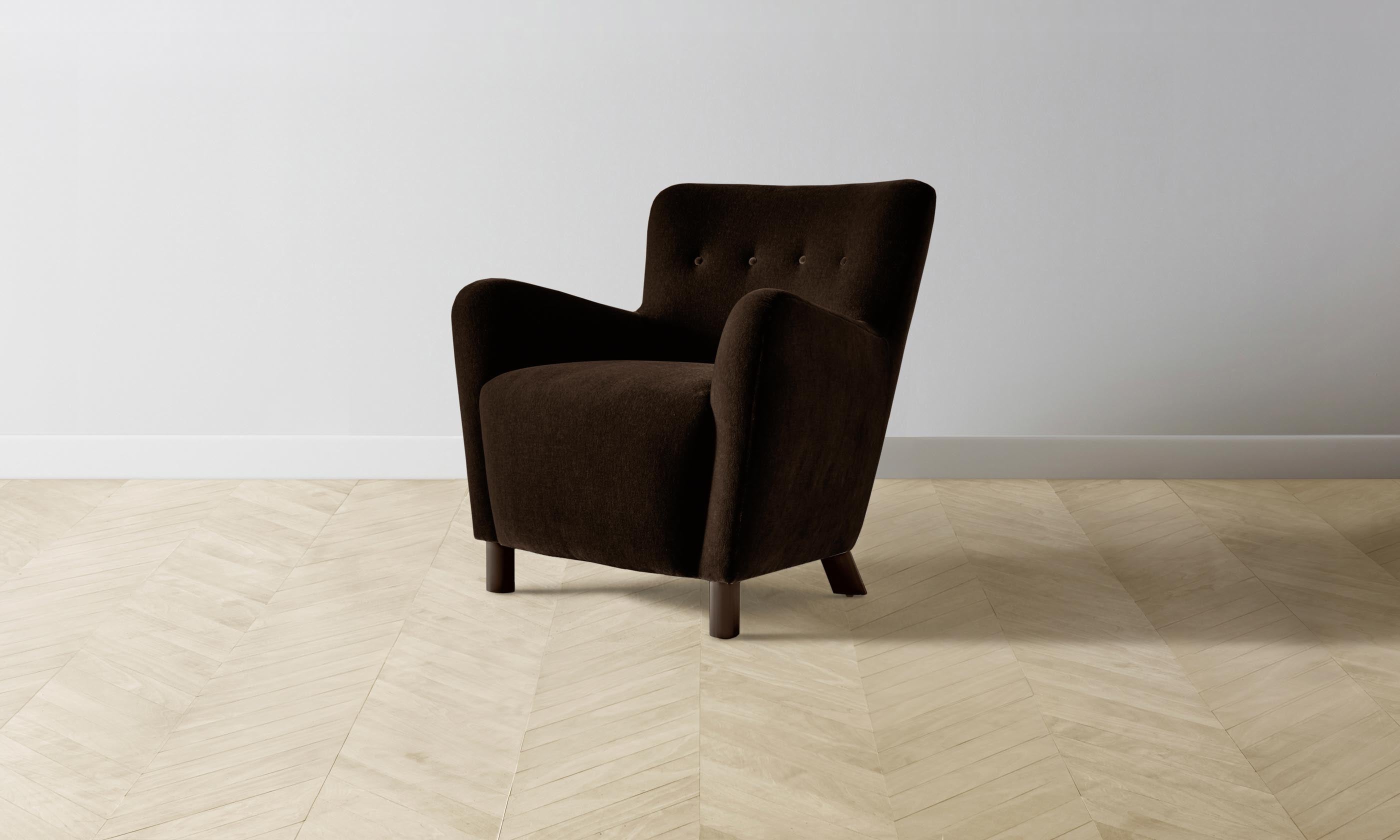The Perry Chair - Mohair Chocolate – Maiden Home