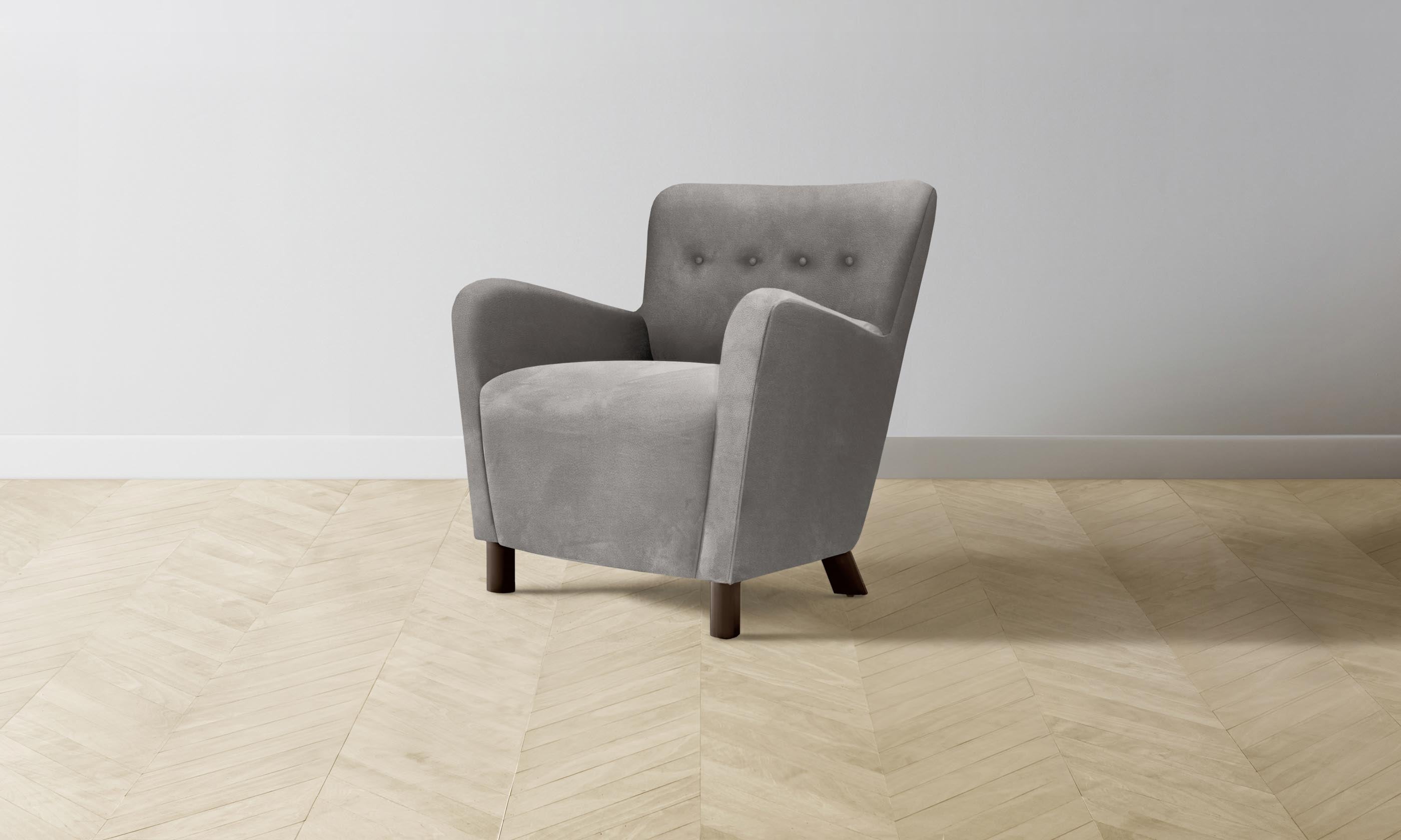 The Perry Chair - Nubuck Leather Asphalt – Maiden Home