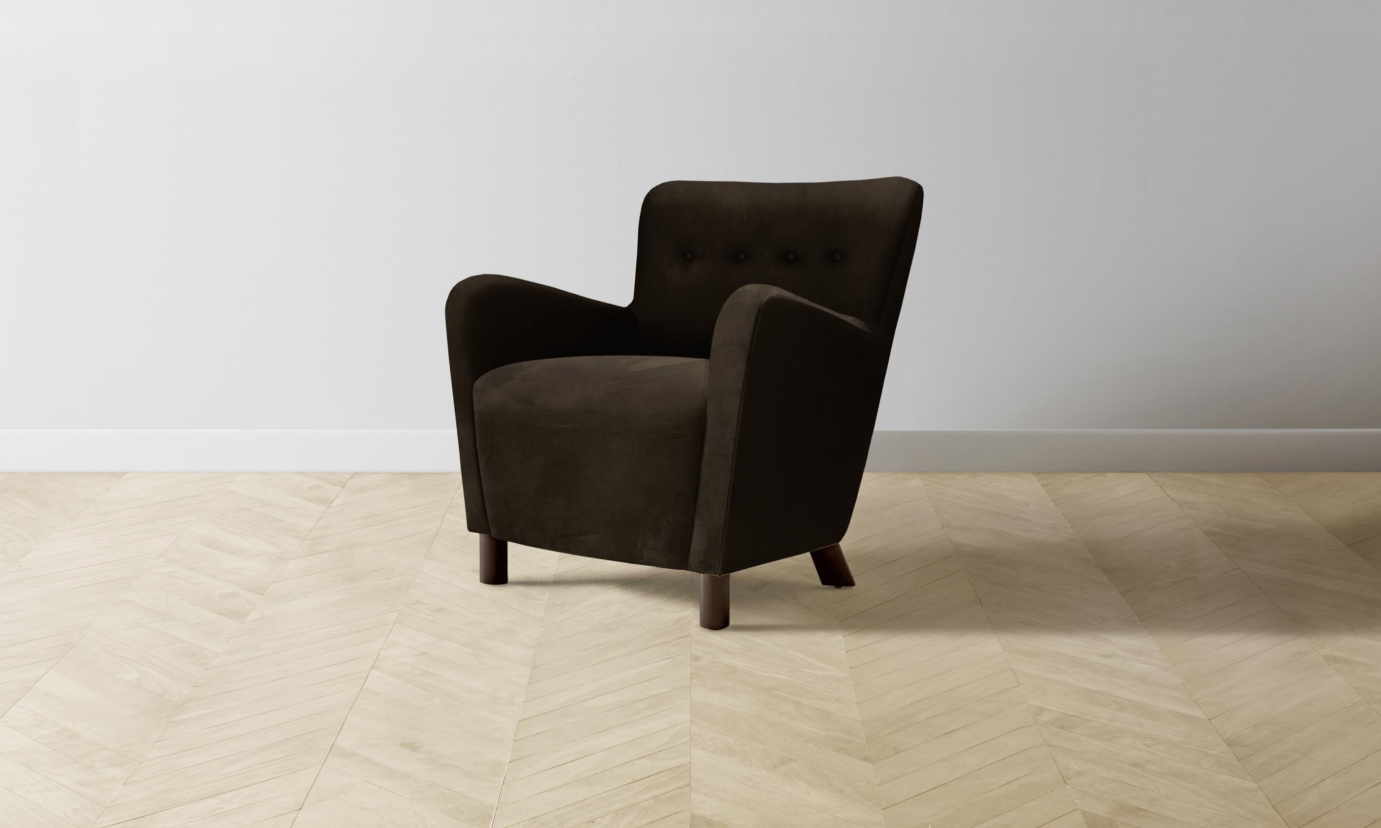 The Perry Chair - Nubuck Leather Espresso – Maiden Home