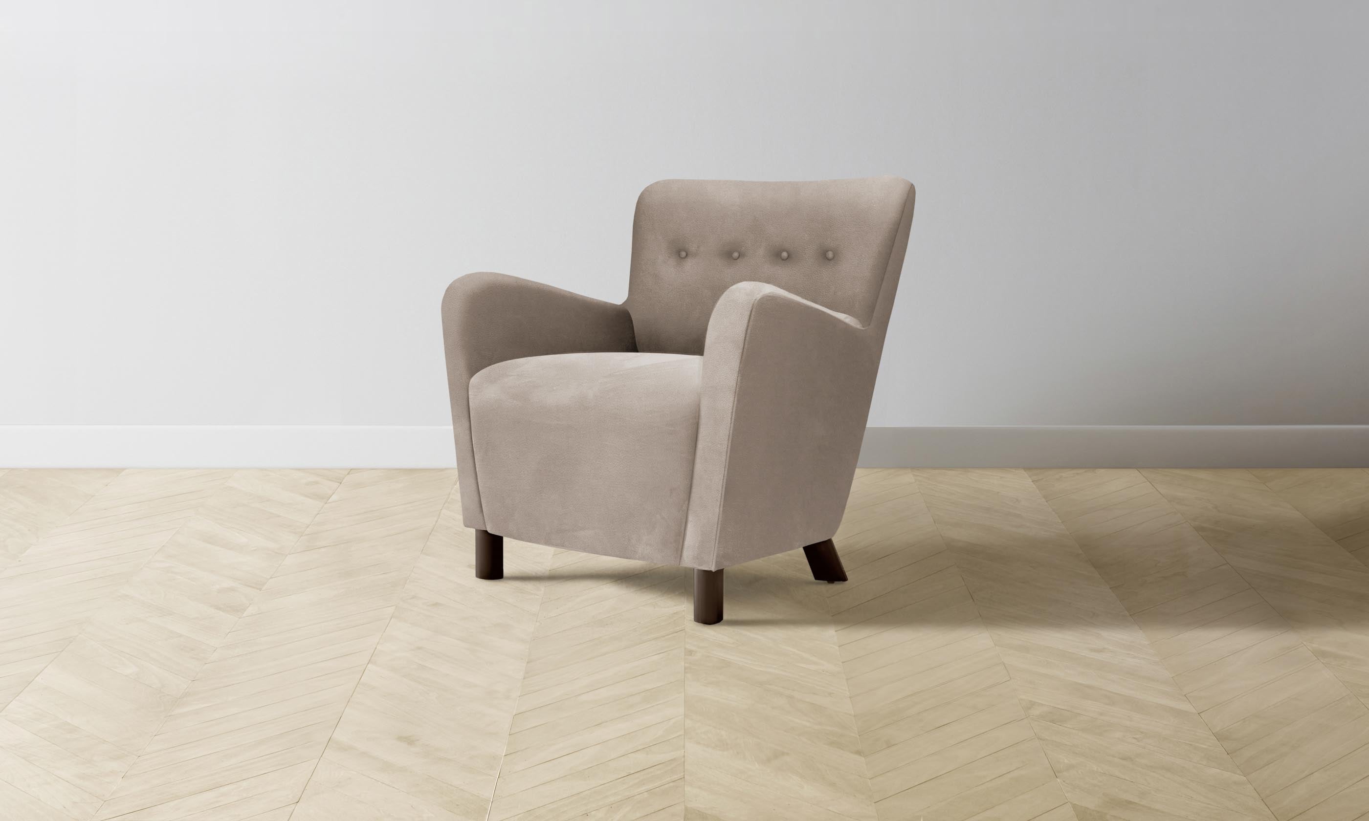 The Perry Chair - Nubuck Leather Fawn – Maiden Home