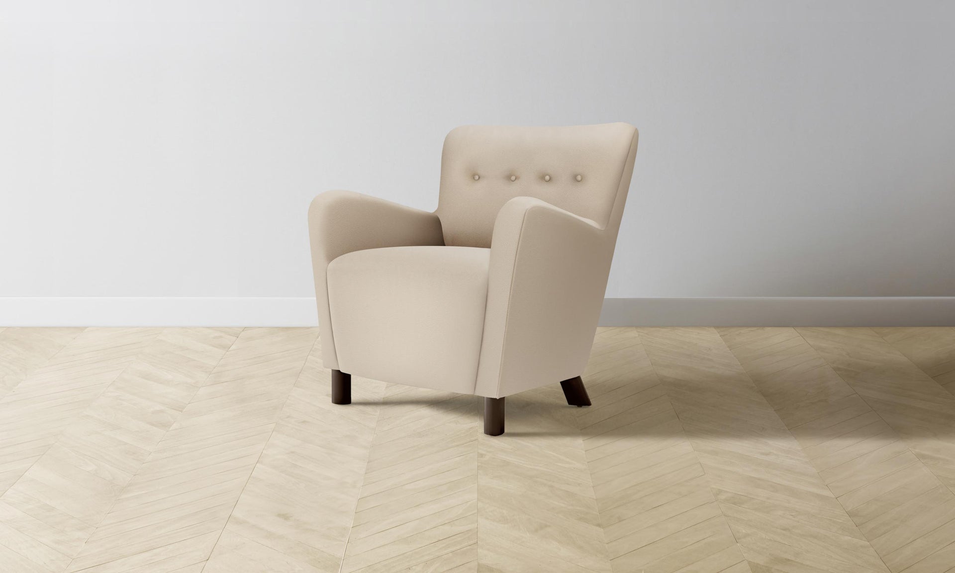 The Perry Chair - Pebbled Leather Stone – Maiden Home