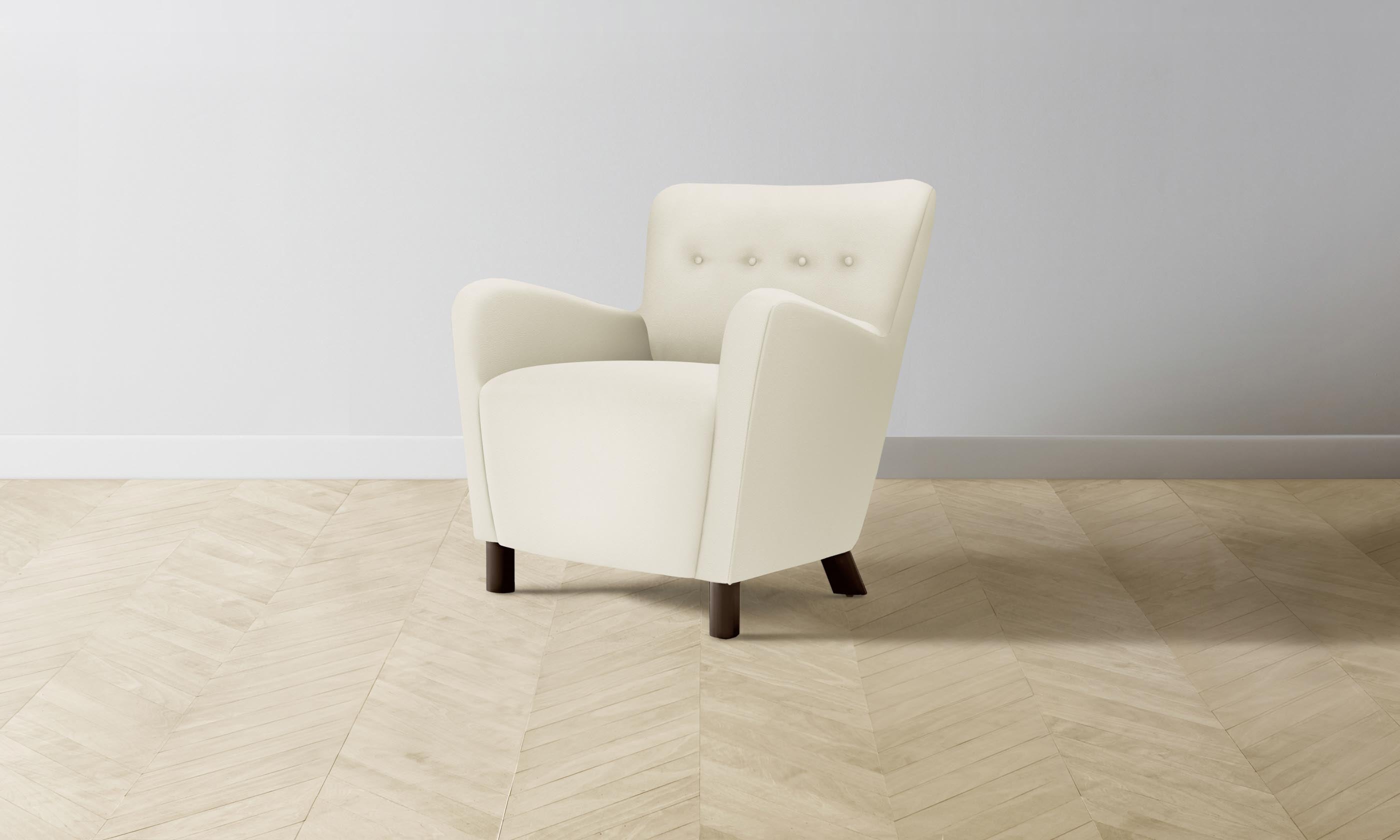 The Perry Chair - Pebbled Leather Swan – Maiden Home