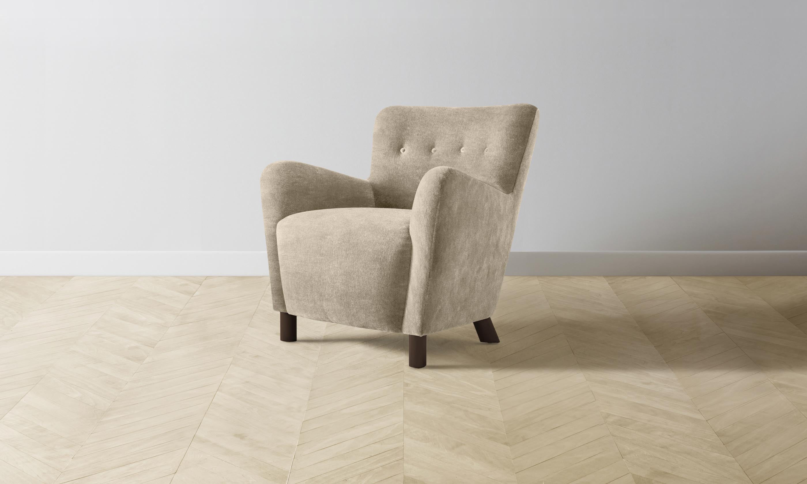 The Perry Chair - Performance Velvet Taupe – Maiden Home