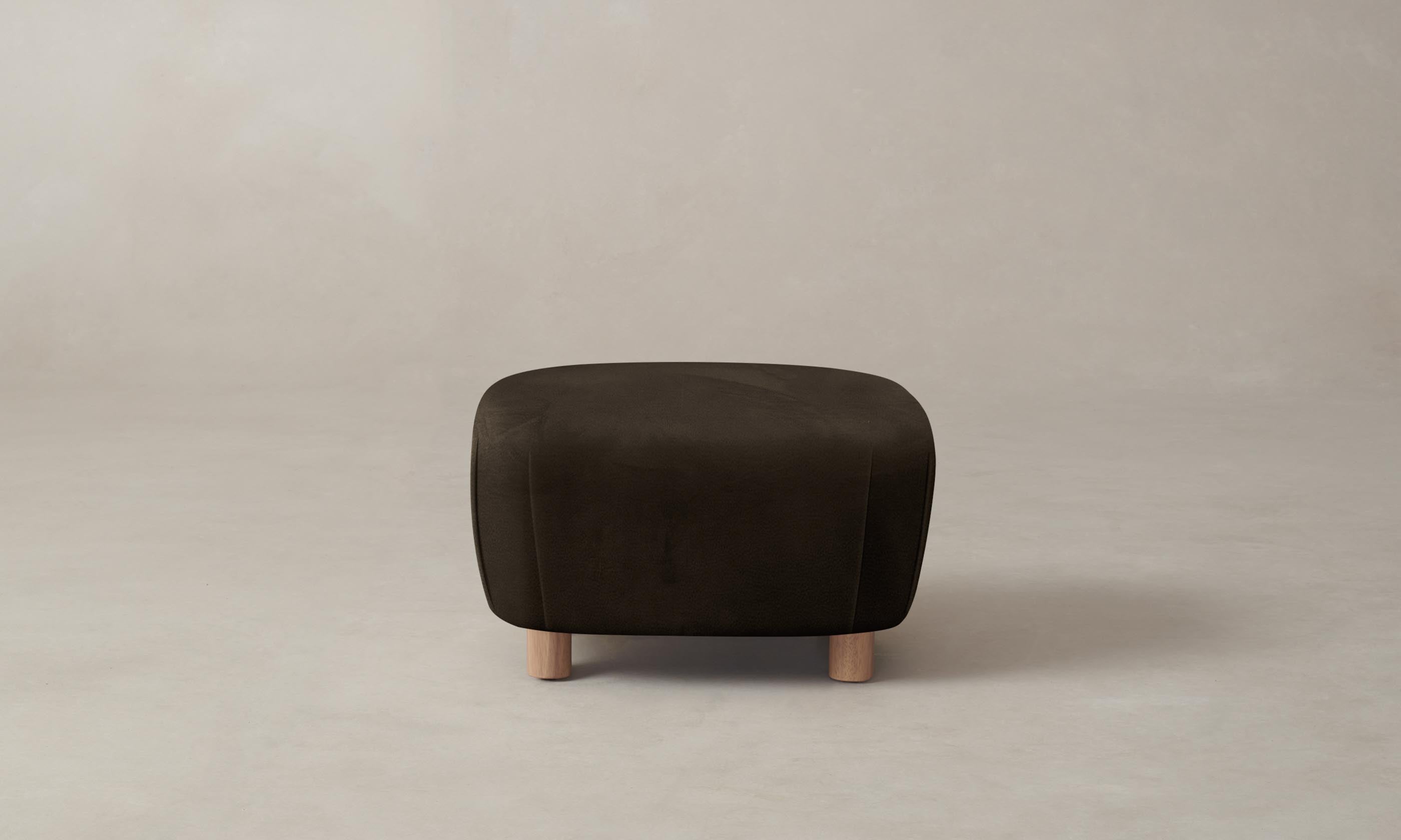 The Perry Ottoman - Nubuck Leather Espresso – Maiden Home