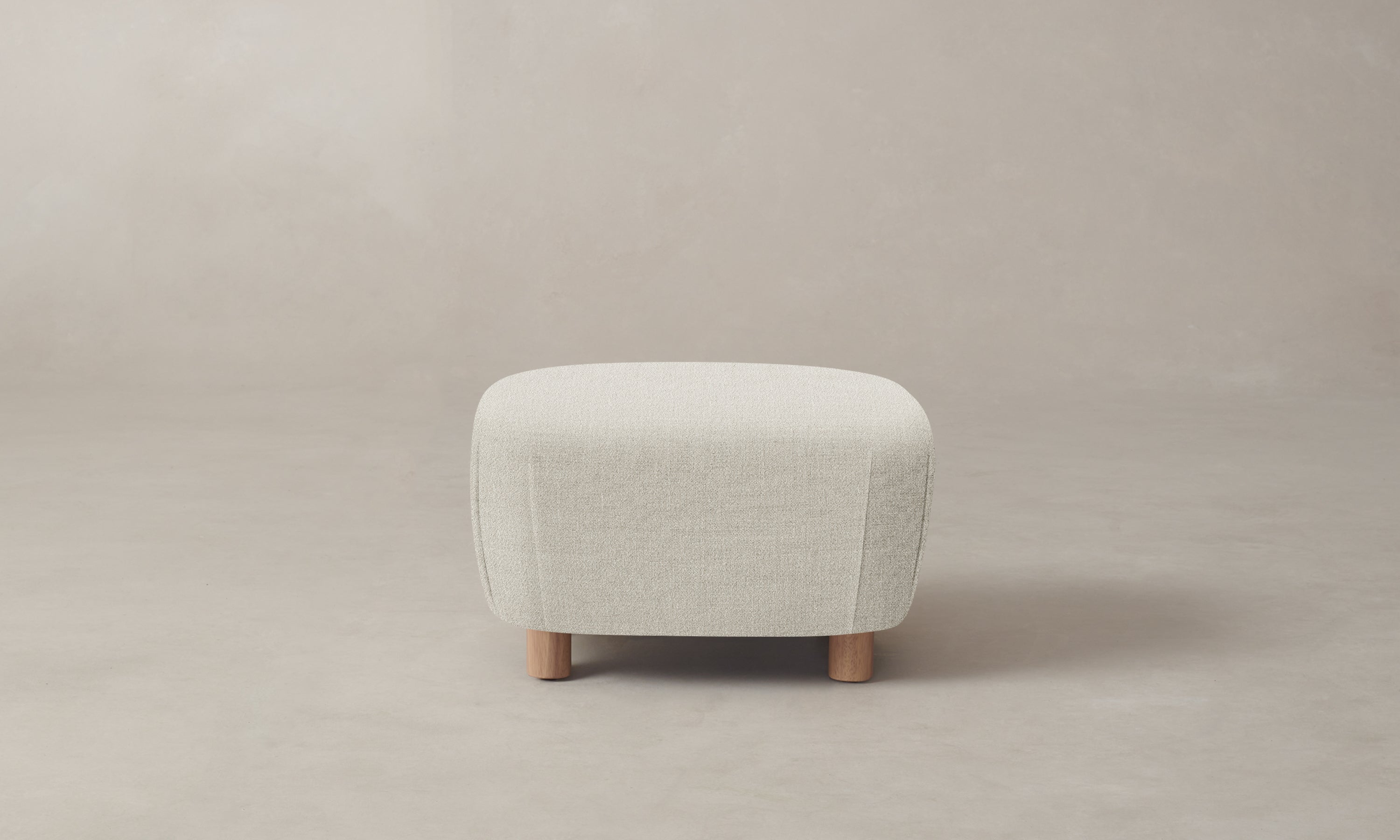 The Perry Ottoman - Performance Textural Weave Wisp – Maiden Home