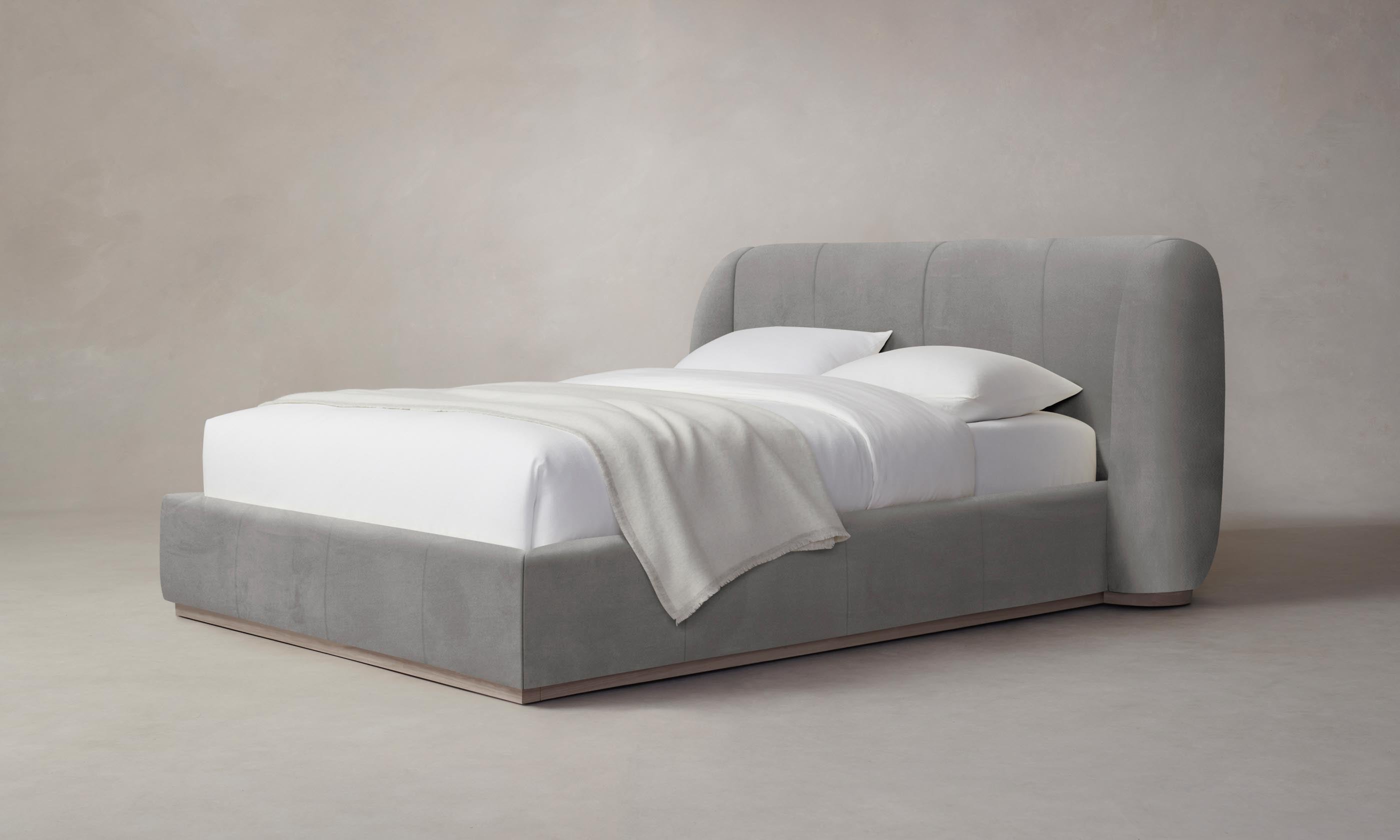 The Smith Bed - Nubuck Leather Asphalt – Maiden Home