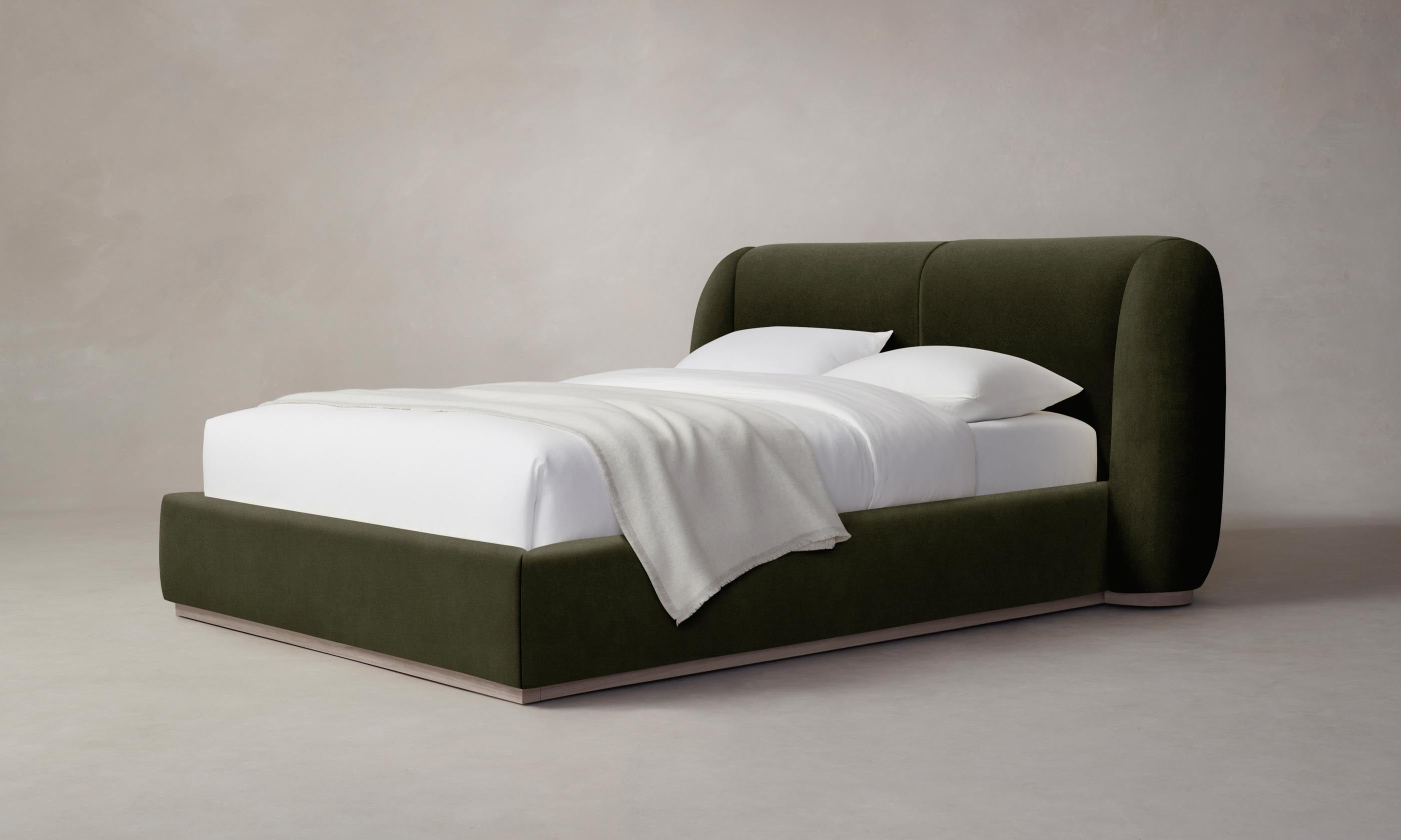 The Smith Bed - Performance Velvet Olive – Maiden Home