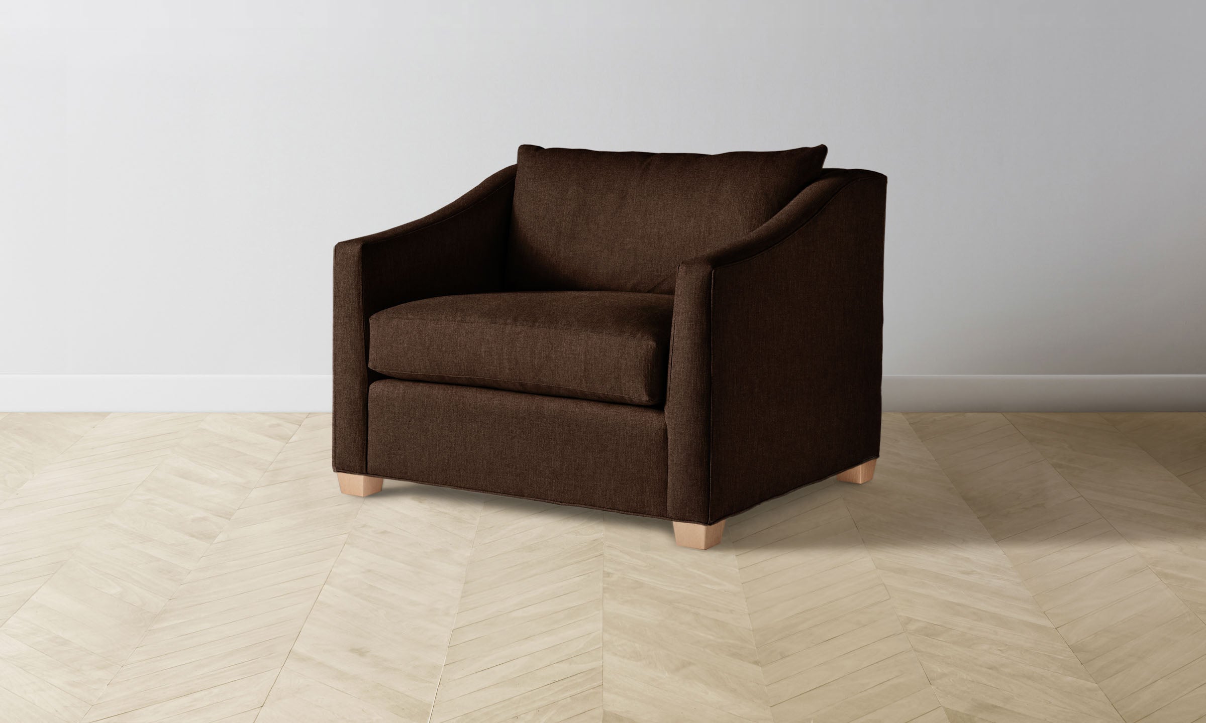 The Sullivan Chair-and-a-Half - Italian Brushed Wool Cocoa – Maiden Home