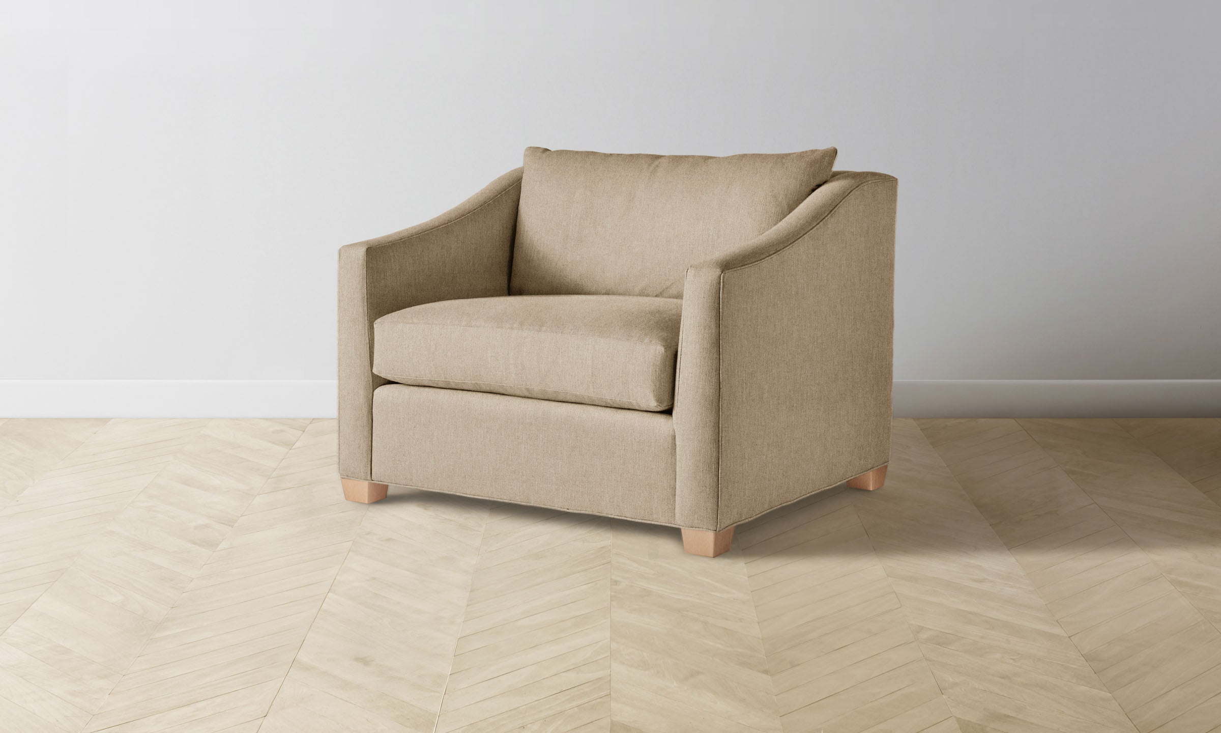 The Sullivan Chair-and-a-Half - Italian Brushed Wool Fox – Maiden Home