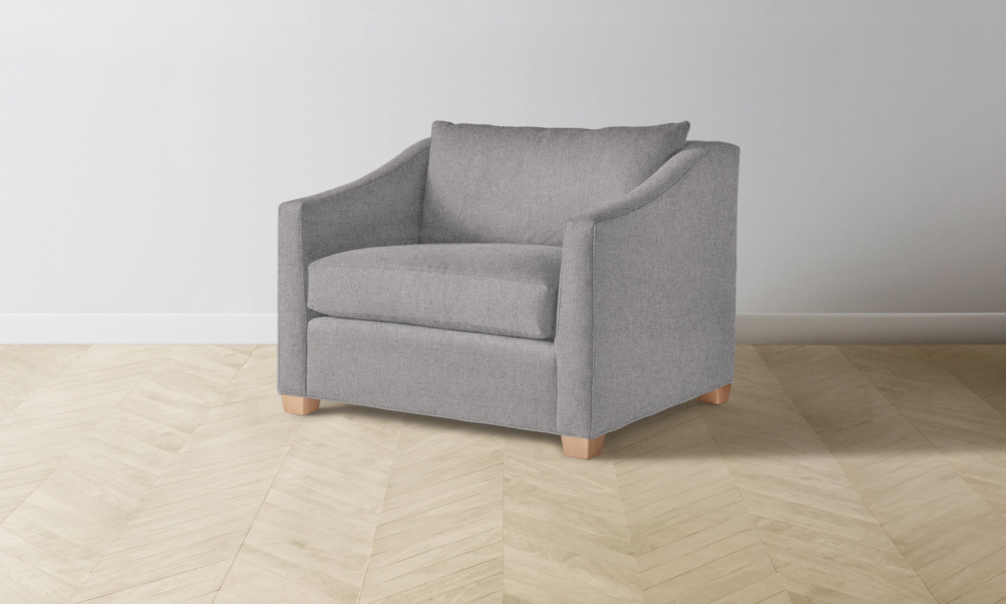 The Sullivan Chair-and-a-Half - Italian Brushed Wool Moon – Maiden Home