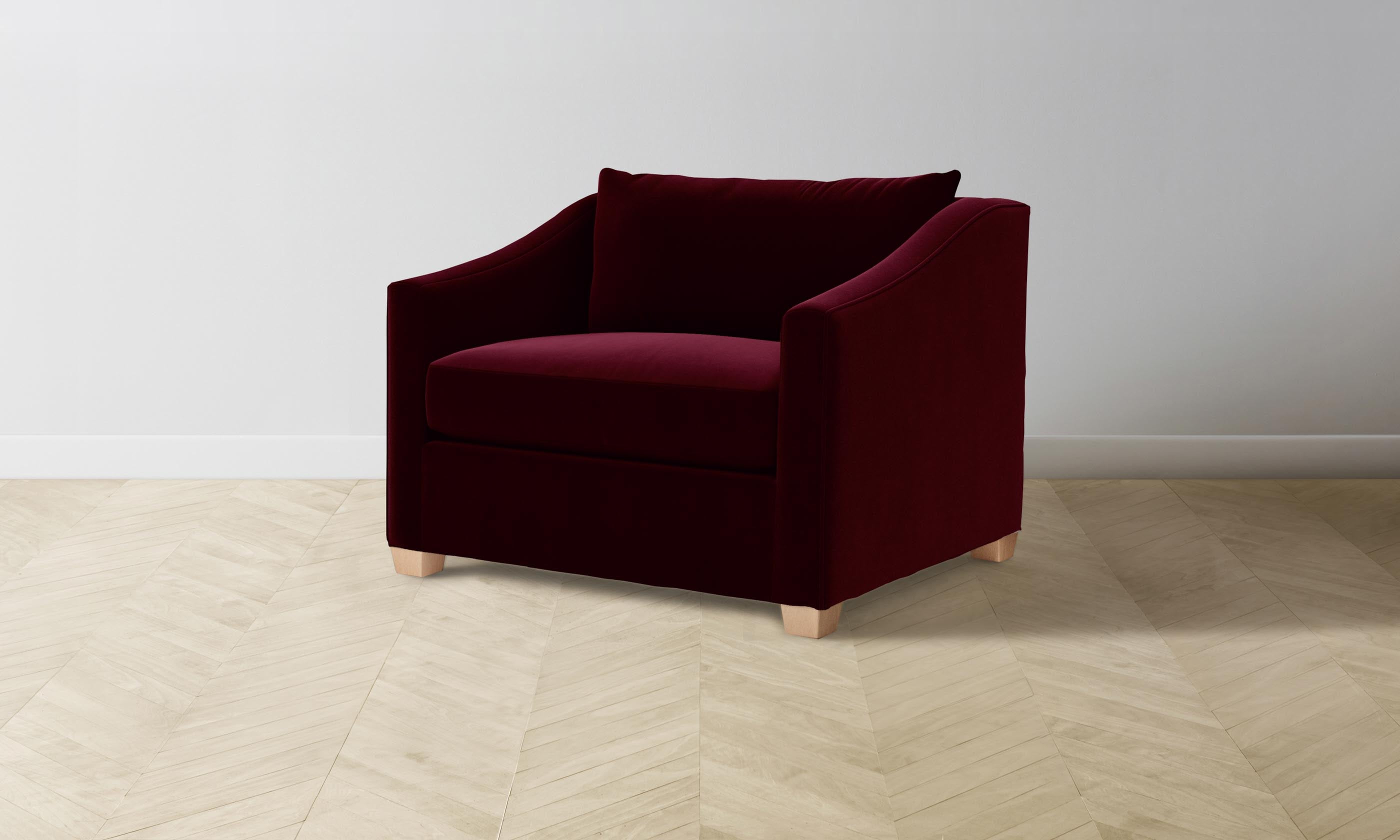 The Sullivan Chair-and-a-Half - Mohair Crimson – Maiden Home