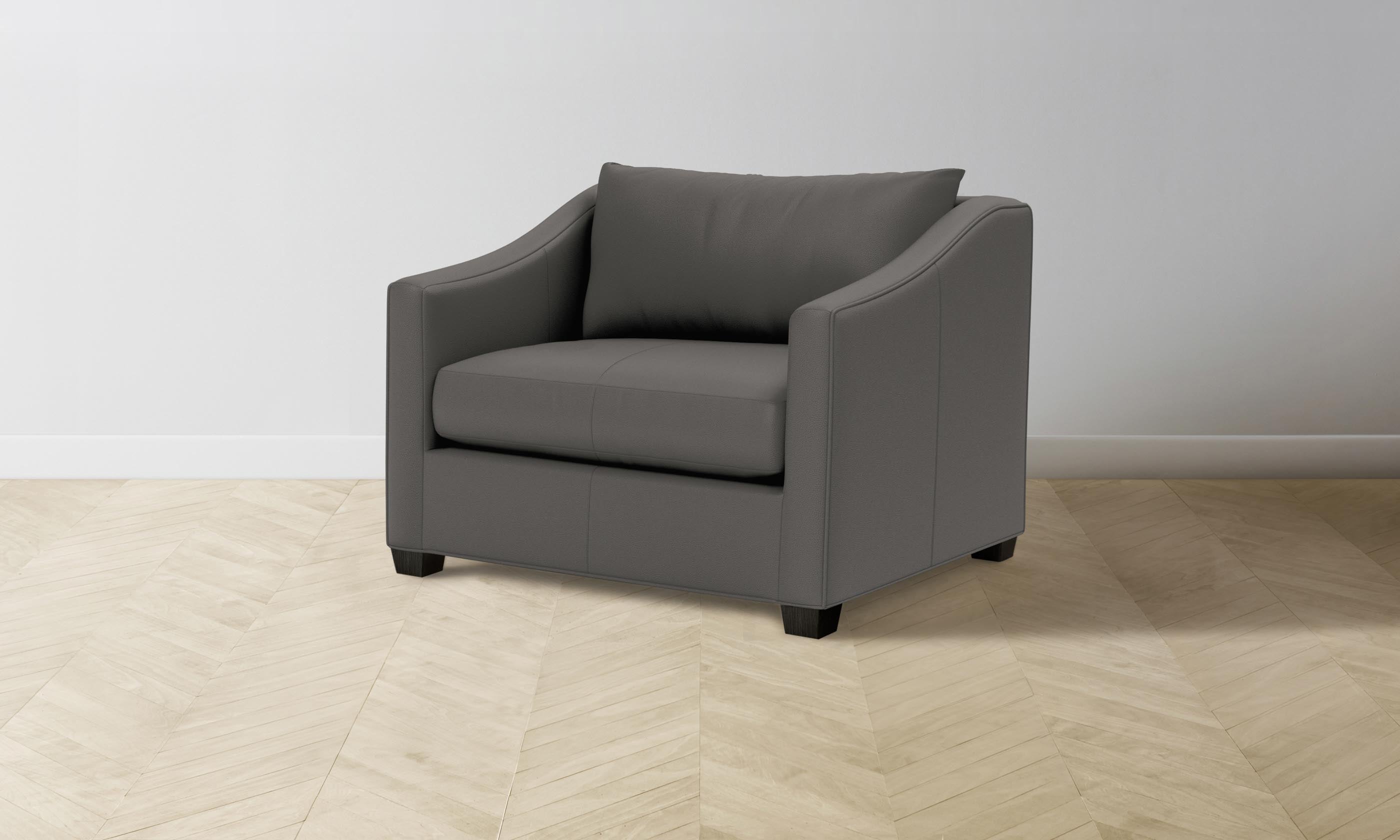 The Sullivan Chair-and-a-Half - Pebbled Leather Ash – Maiden Home