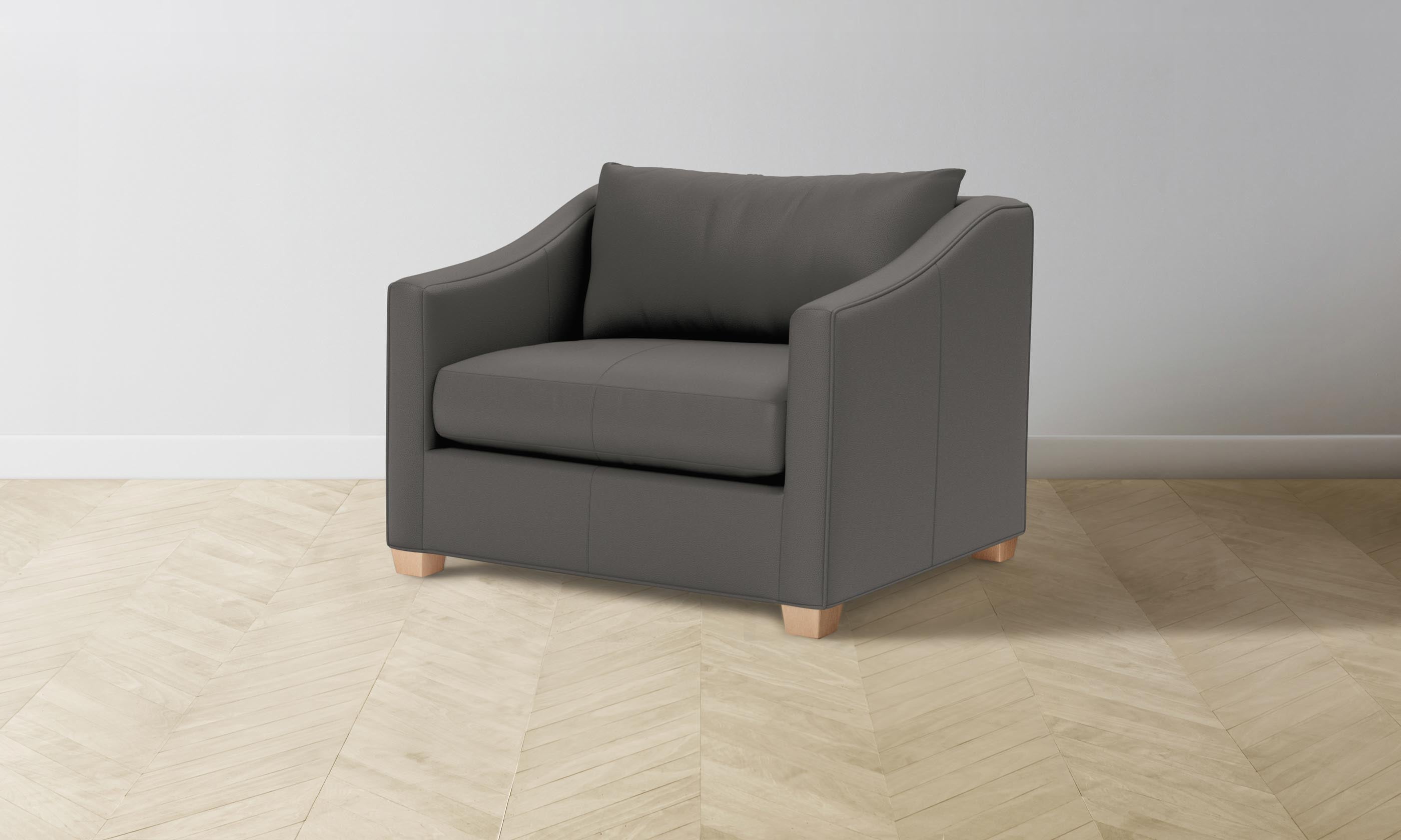 The Sullivan Chair-and-a-Half - Pebbled Leather Ash – Maiden Home