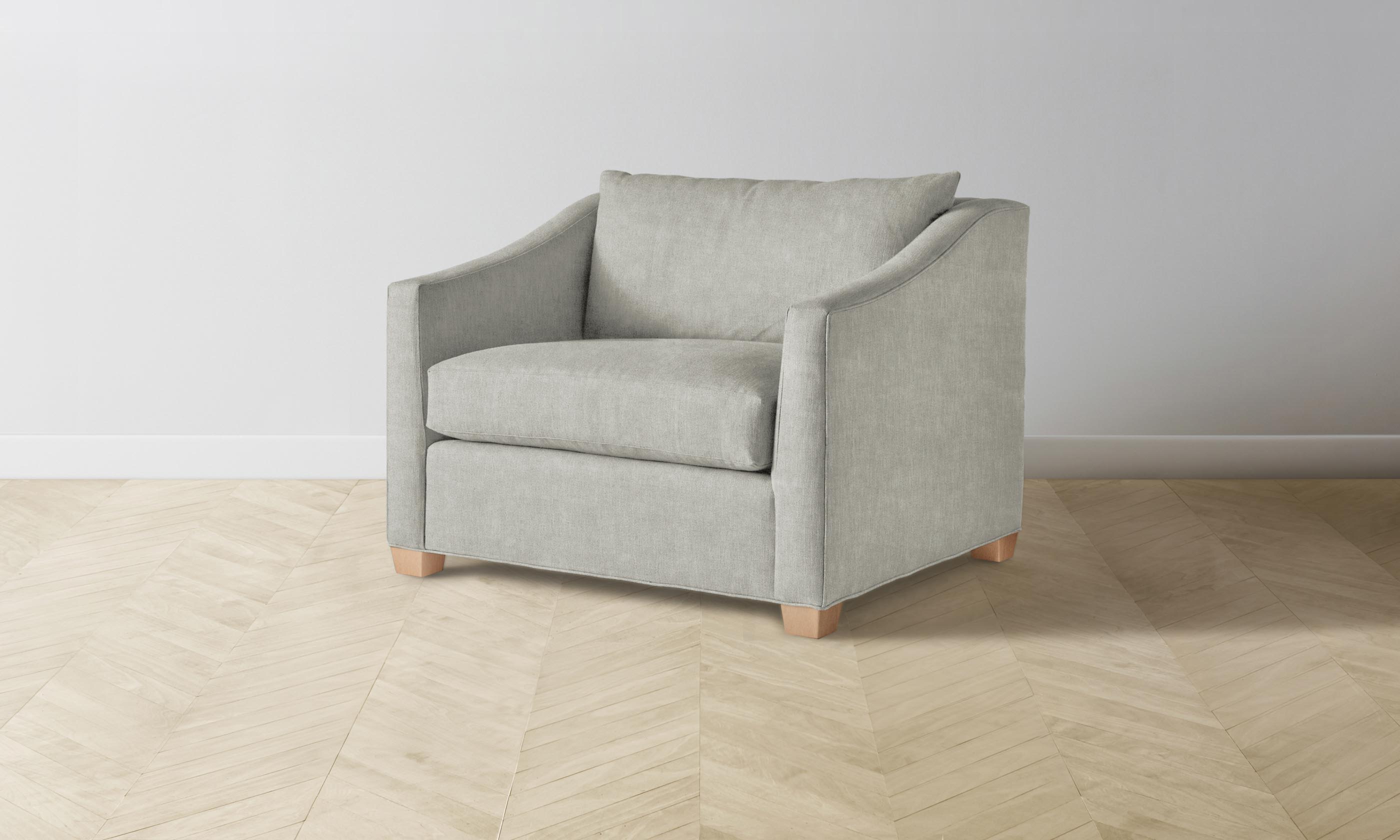 The Sullivan Chair-and-a-Half - Performance Mélange Weave Flint ...