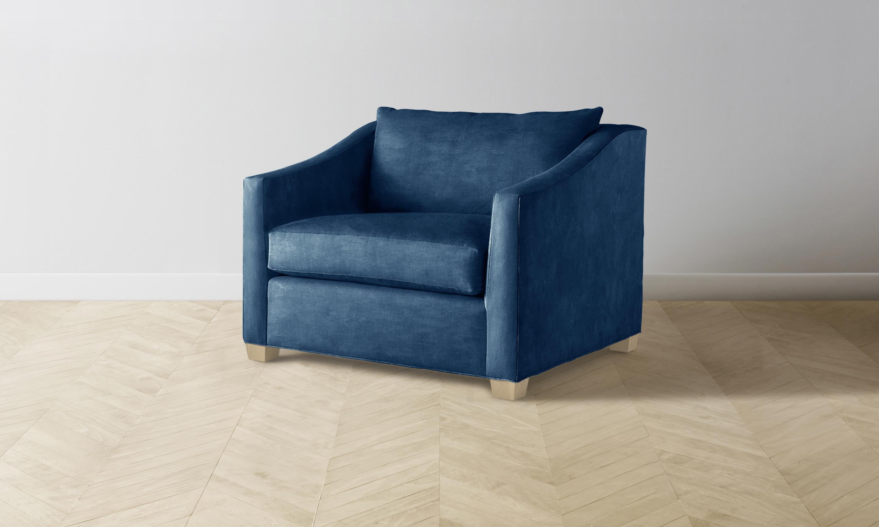 The Sullivan Chair-and-a-Half - Performance Velvet Sapphire – Maiden Home