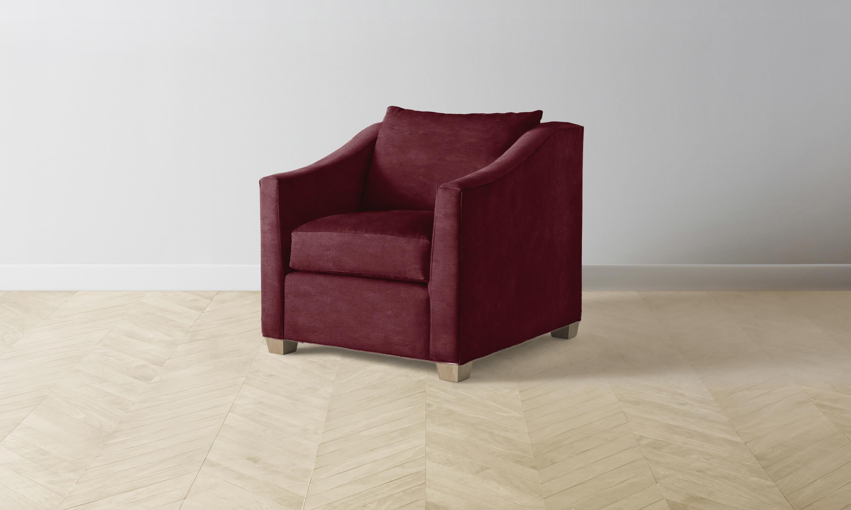The Sullivan Chair - Performance Velvet Merlot – Maiden Home