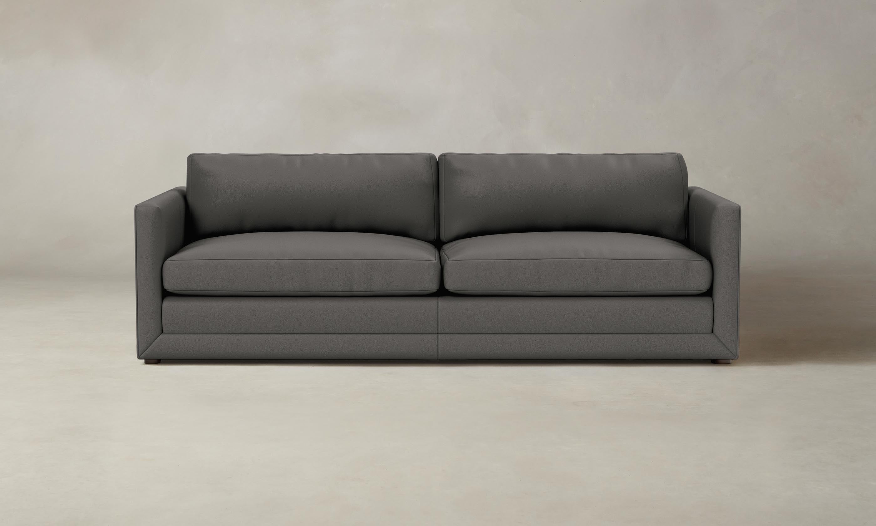 The Warren Sofa - Pebbled Leather Ash – Maiden Home