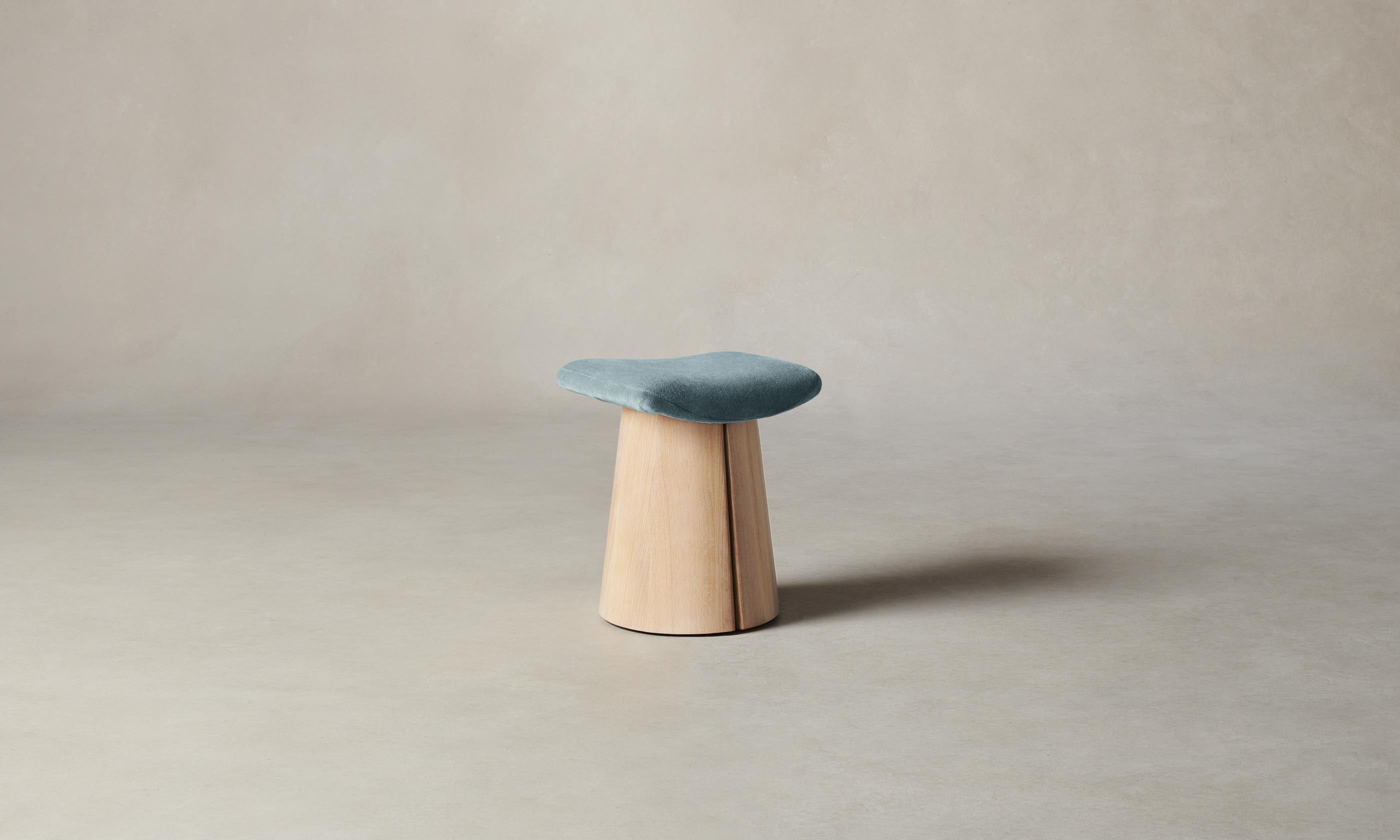 The Weston Stool - Mohair Slate Blue – Maiden Home