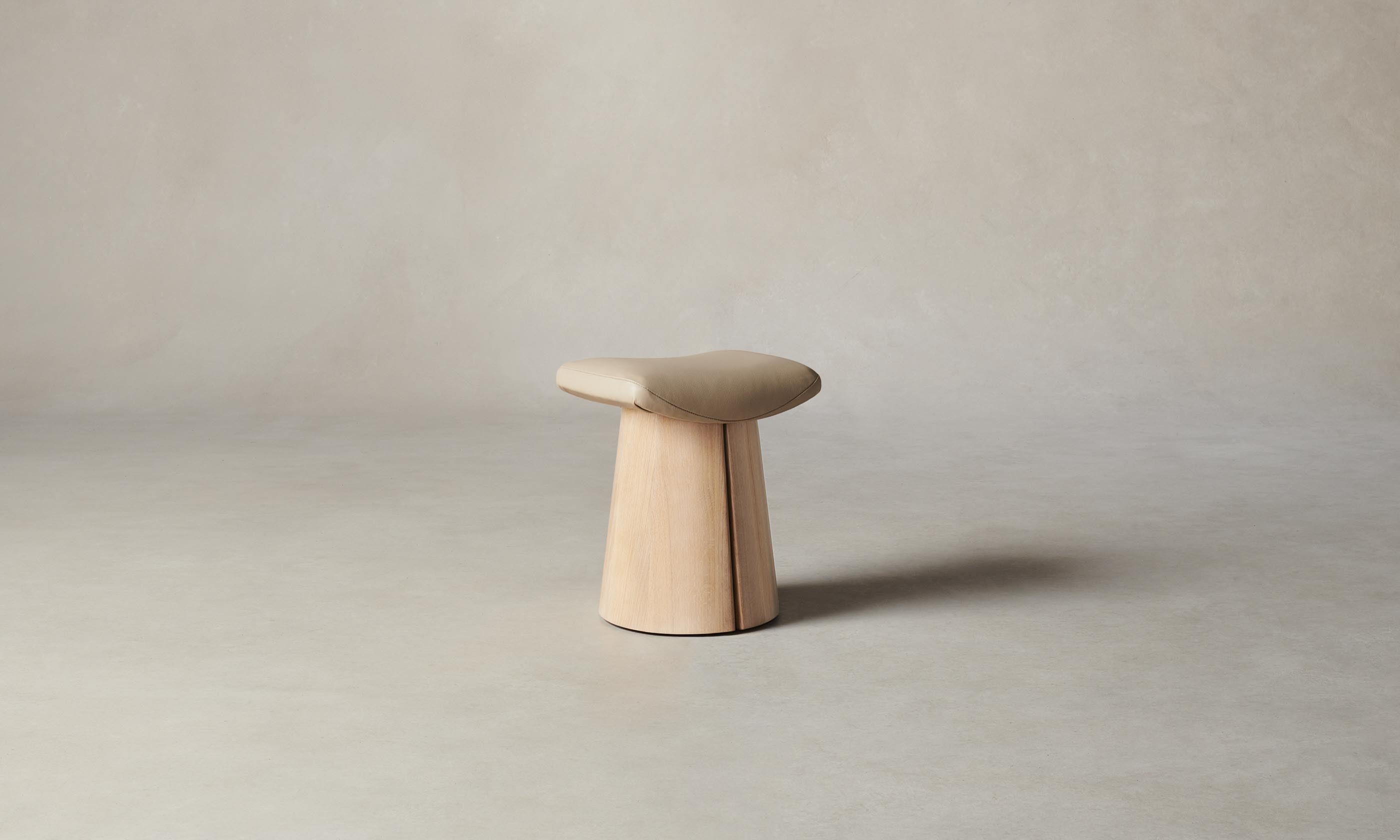 The Weston Stool - Pebbled Leather Stone – Maiden Home